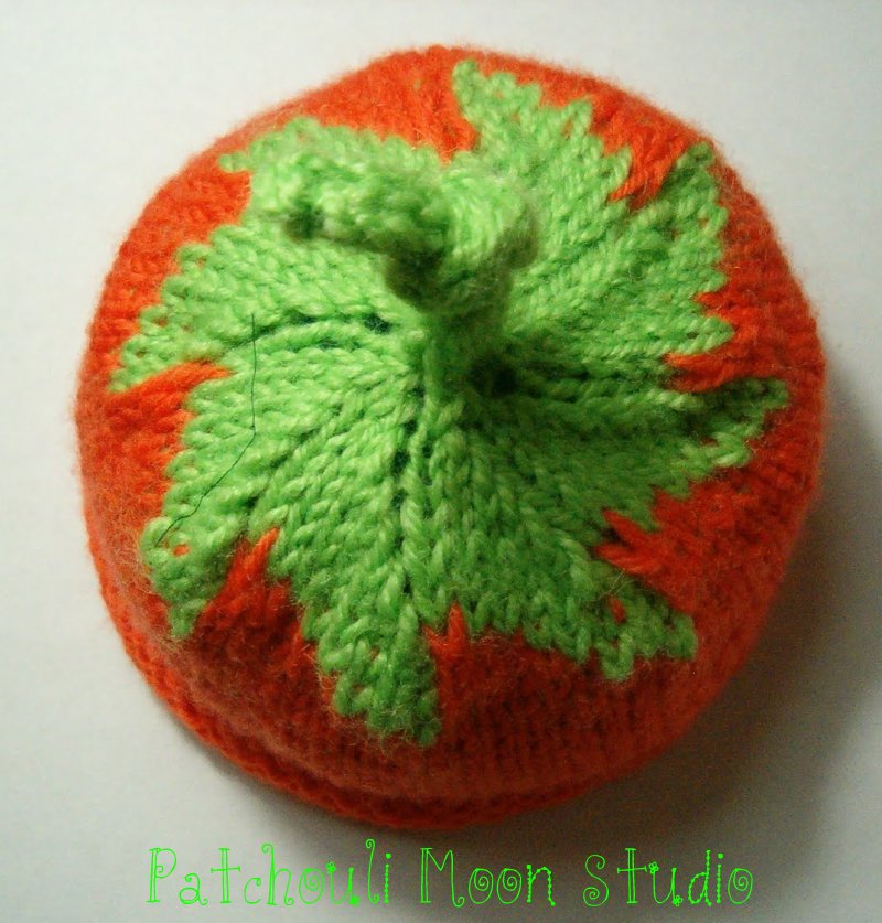 Patchouli Moon Studio: Orange Knit Hat