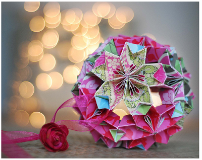 mareri: Kusudama Chirstmas Origami Ornaments