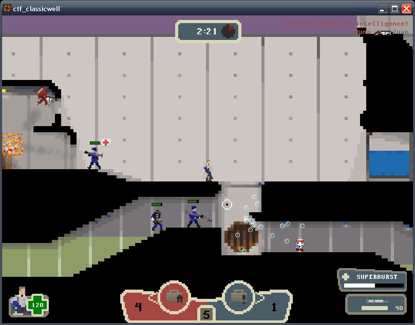 ZIMA BLOG.: ファミコン風2DなTF2「Gang Garrison 2」