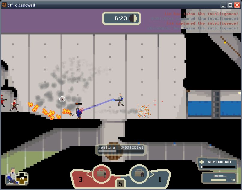 ZIMA BLOG.: ファミコン風2DなTF2「Gang Garrison 2」