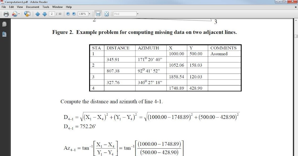 GEOMATICYBER: Basic Land Surveying Computation