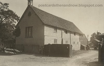 Postcards Then and Now: Hatton Mission Hall, Middlesex c1910
