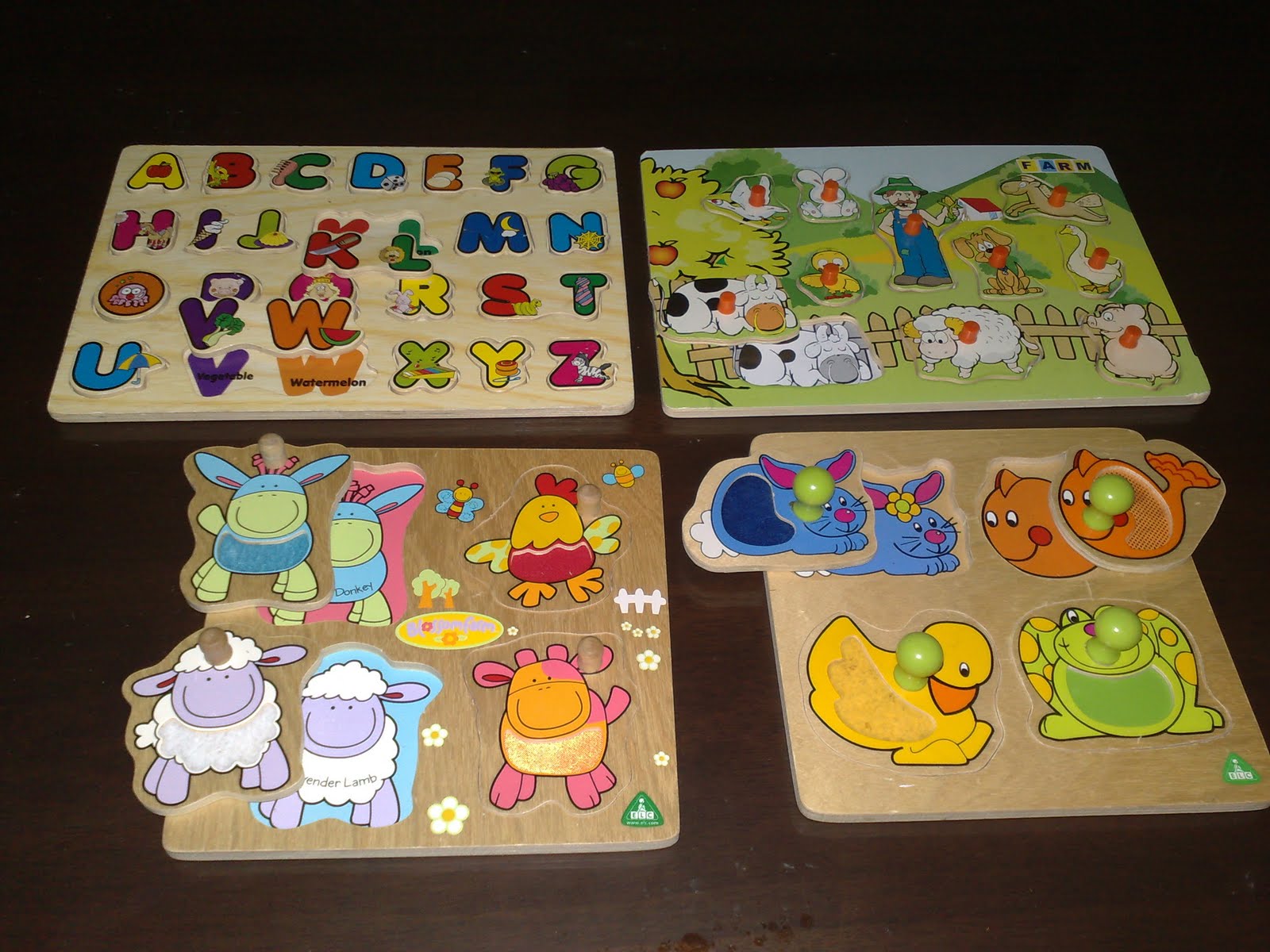 http://Letsgrab.blogspot.com: Wooden alphabet with ELC animal character