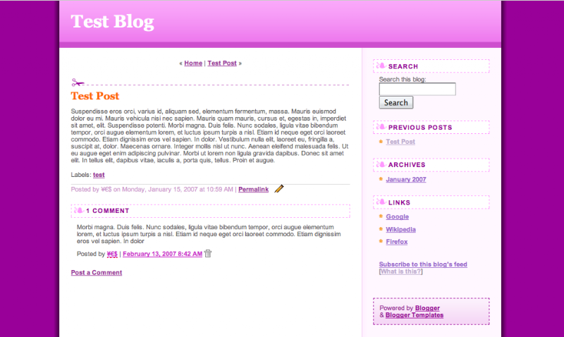FREE TEMPLATES FOR BLOGGER
