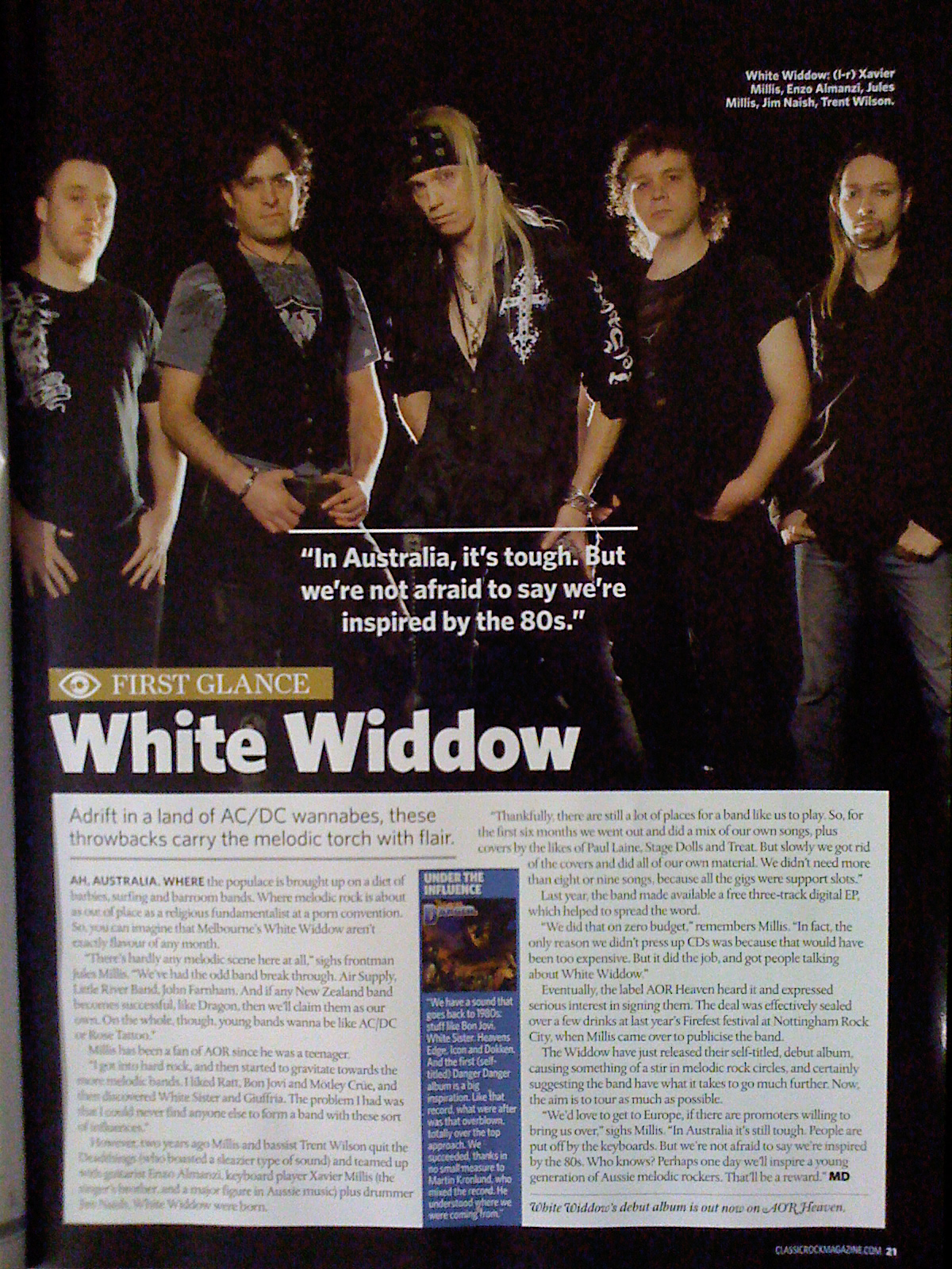 White Widdow - www.whitewiddow.com.au: White Widdow Feature article in ...