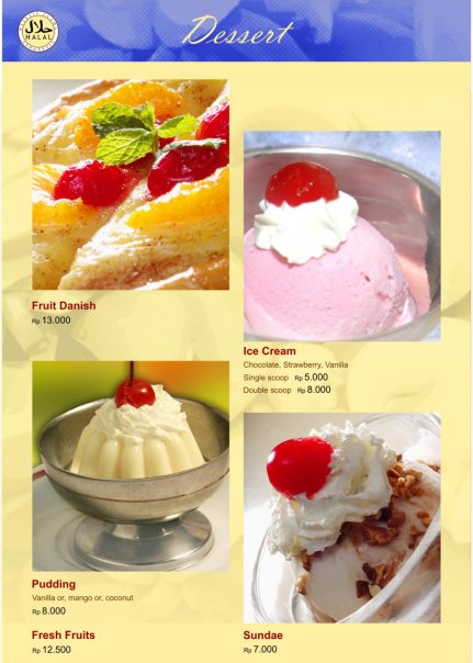 Paparon's Pizza Solo: Menu dessert Paparon's Pizza Solo