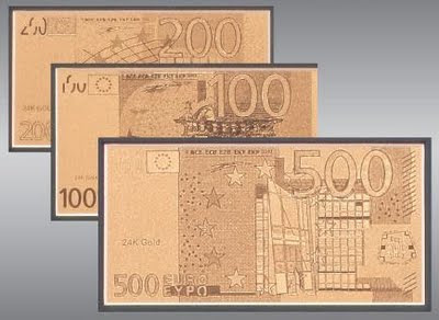 NUMISMATIC-WORLD: Golden Euro banknotes