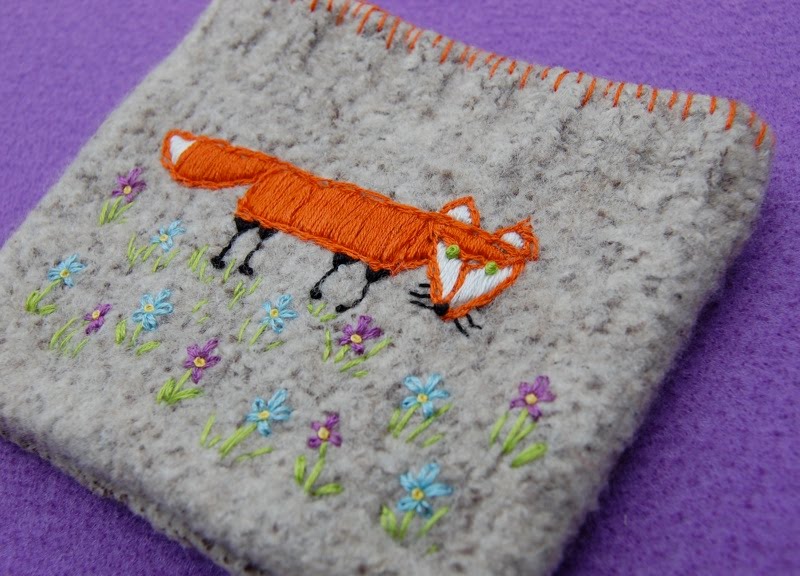 Fourteen Countess: Ed Emberley-inspired fox embroidery!