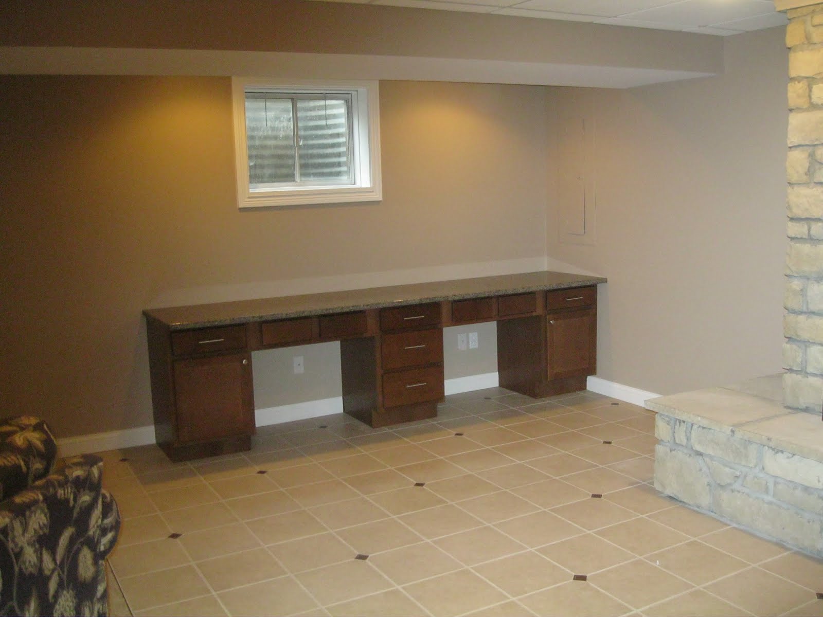 The Adventures of Jing and Ying!: Basement Desk Area - Before & After