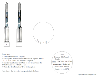 PaperCraft Express: Delta II Paper Craft