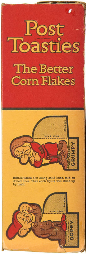 Filmic Light - Snow White Archive: Snow White Post Toasties Cut-Outs