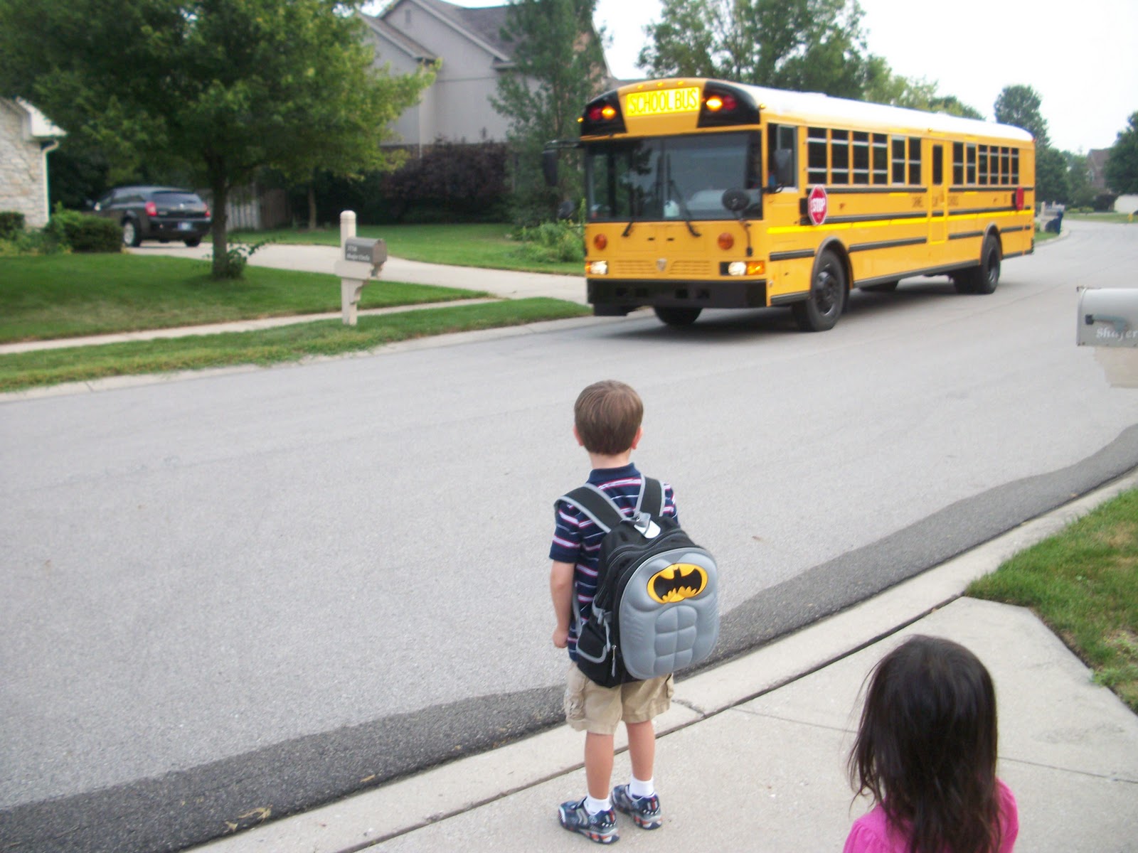 The Walkers: Alex's First Day of First Grade & Riding a School Bus
