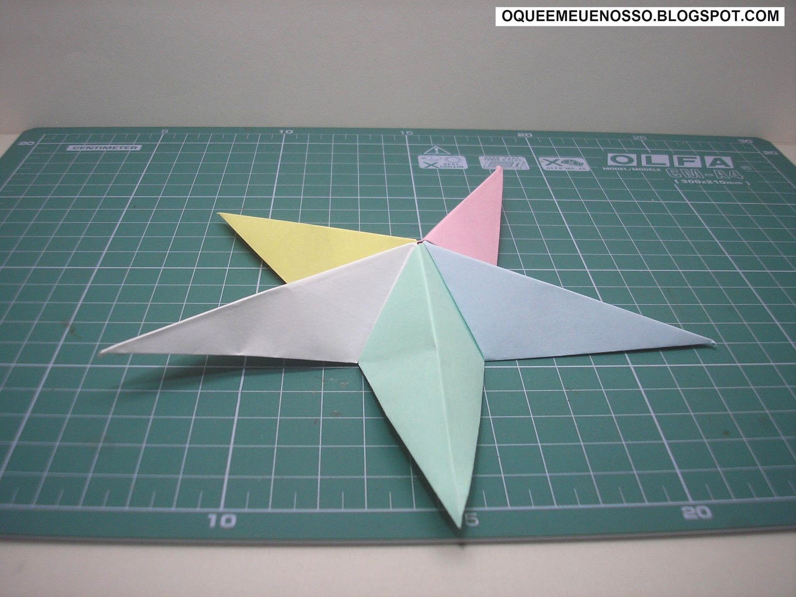 O QUE É MEU É NOSSO: Origami - Estrela de Cinco Pontas (Five Pointed ...