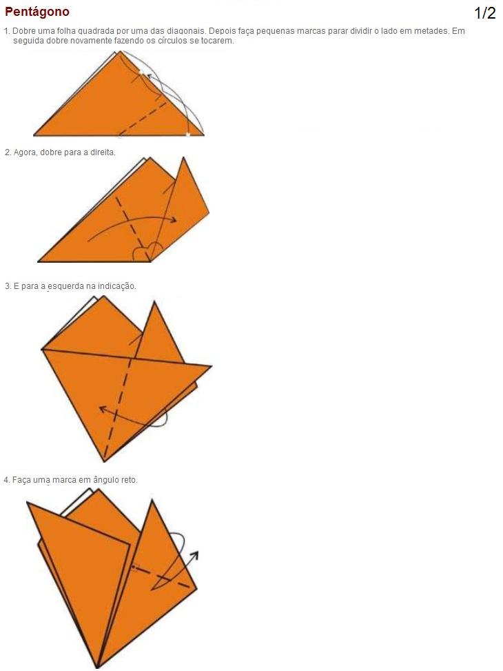 O QUE É MEU É NOSSO: Origami - Como Fazer um Pentágono - How to Make a ...