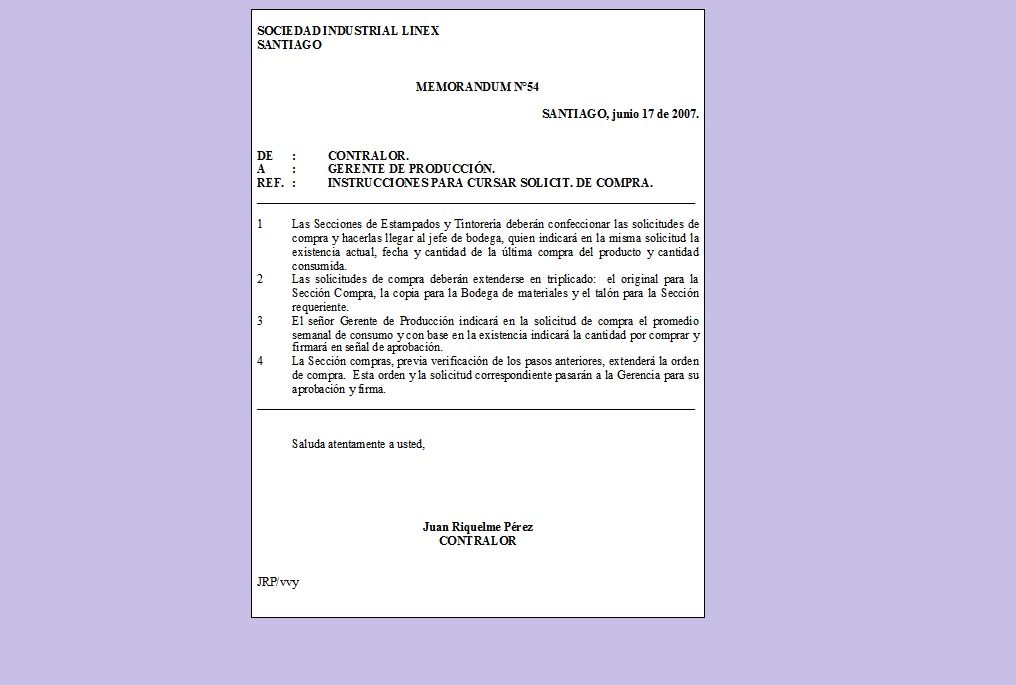 REDACCIÓN COMERCIAL Y APLICACIONES DE INFORMÁTICA: 4.a.- EL MEMORÁNDUM