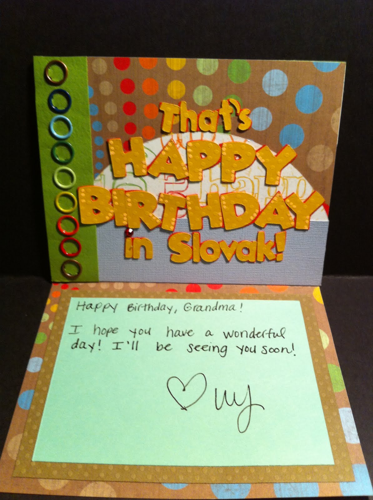 Scraplifter's Paradise: Happy Birthday! Slovak Style