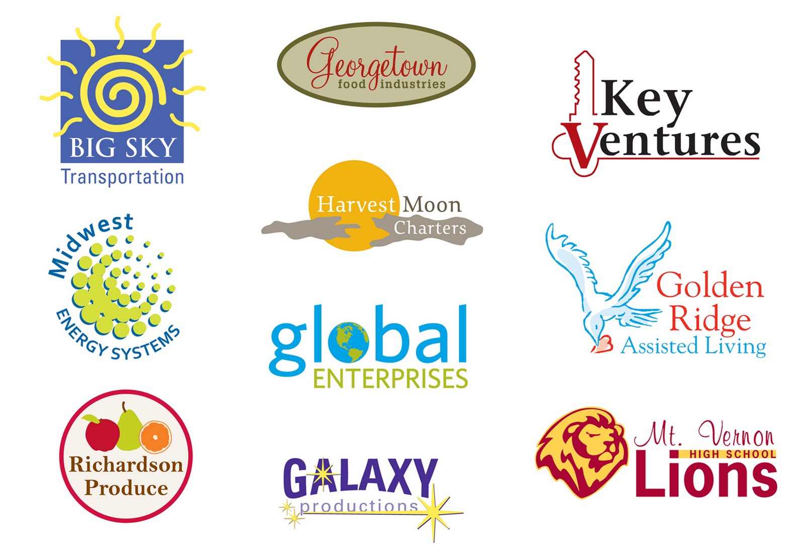 brown bag creative: sample logos