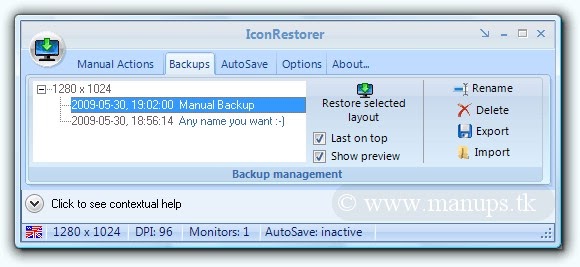 Restore Desktop Icons Shortcuts And Wallpaper With Iconrestorer