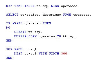 Progress e Tecnologia: Executando comandos SQL