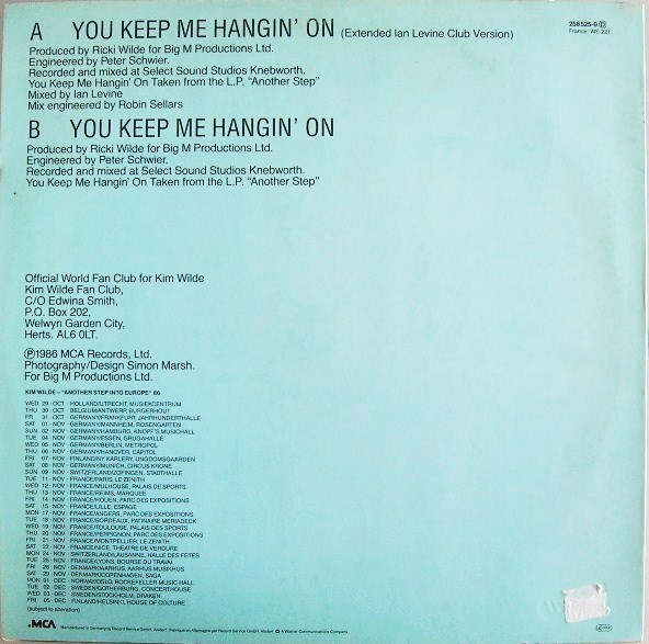 El Viejo Disc Jockey (7''-12''-CDM-CD Album-Lp's): Kim Wilde - You Keep ...