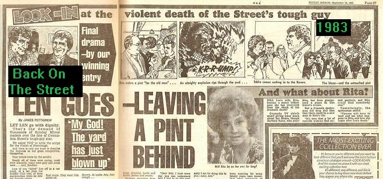 Coronation Street - Back On The Street: 1983: The "How Should Len ...