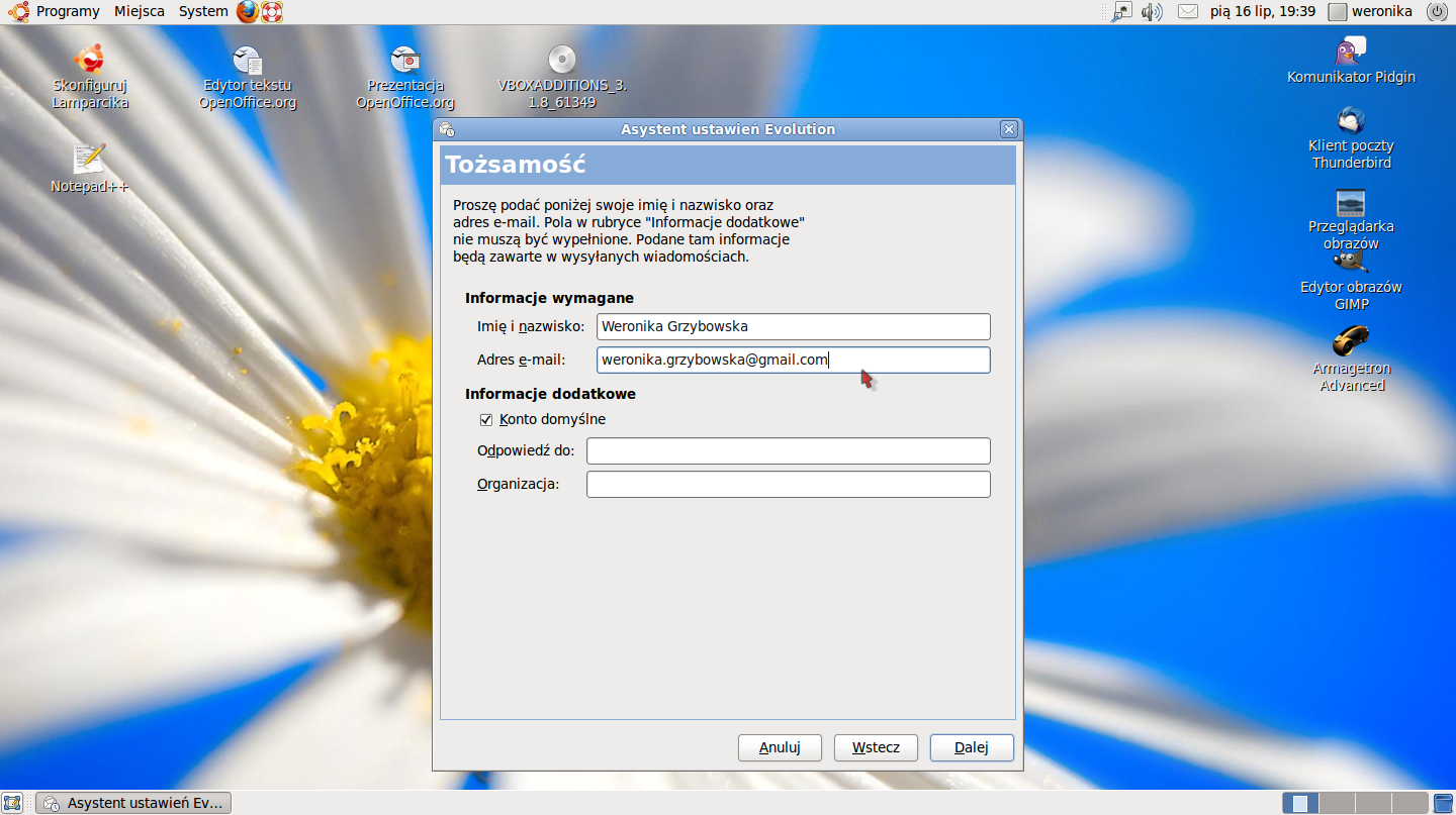 Ubuntu rulez: Evolution - konfiguracja konta pocztowego