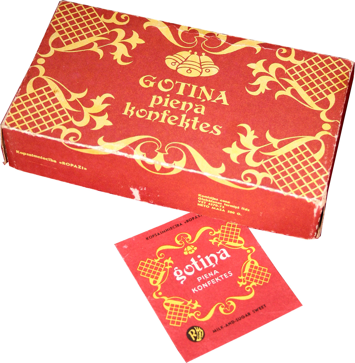 Konfektes Gotiņa etiķešu kolekcija: Kreizi kolekcionārs no Rīgas