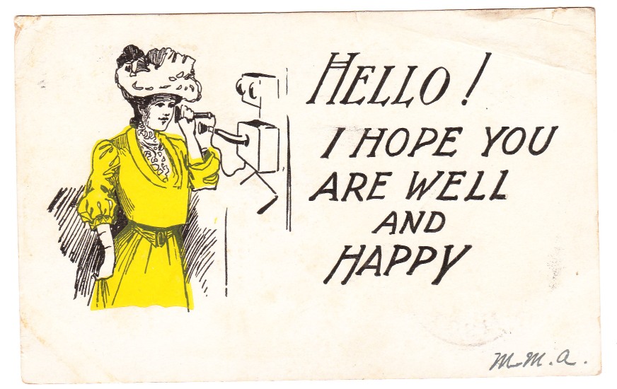 The Paper Collector: Hello! 1907 postcard