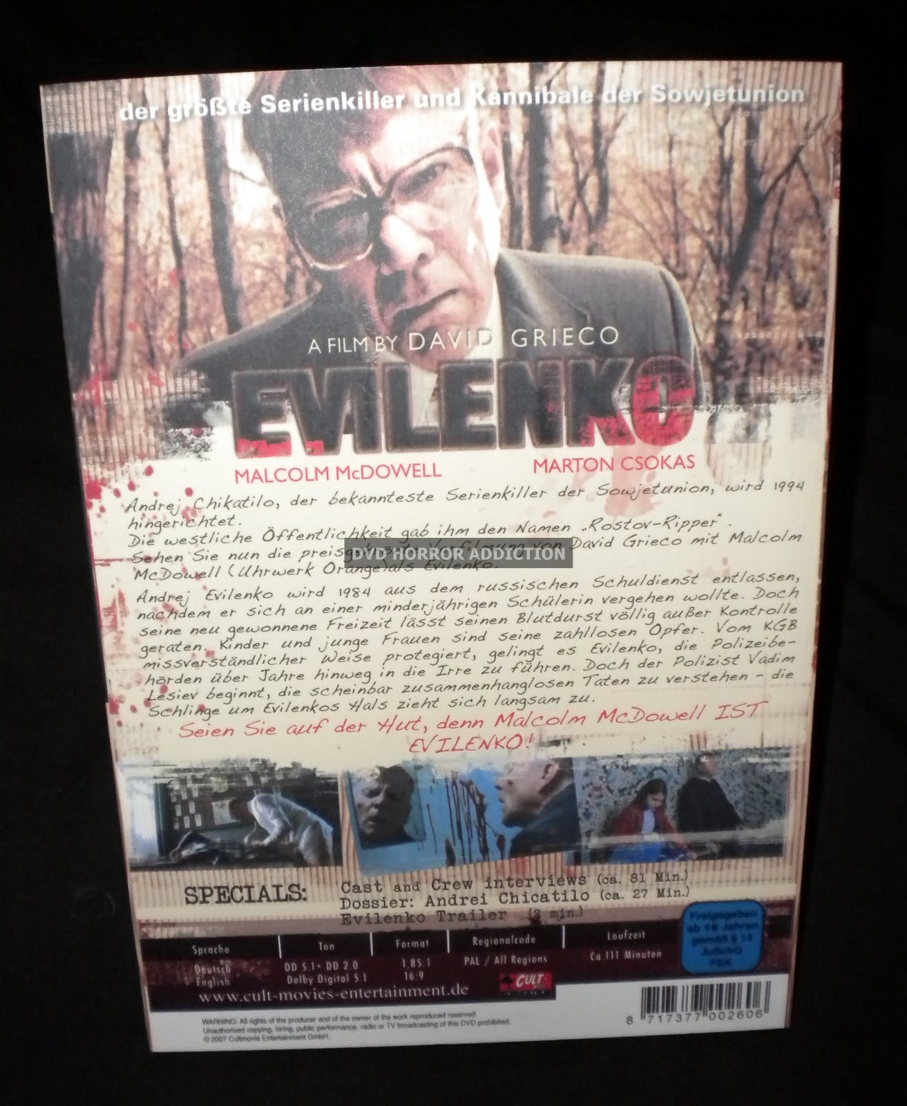 HORROR ADDICTION DVD & BLU-RAY: EVILENKO 2004