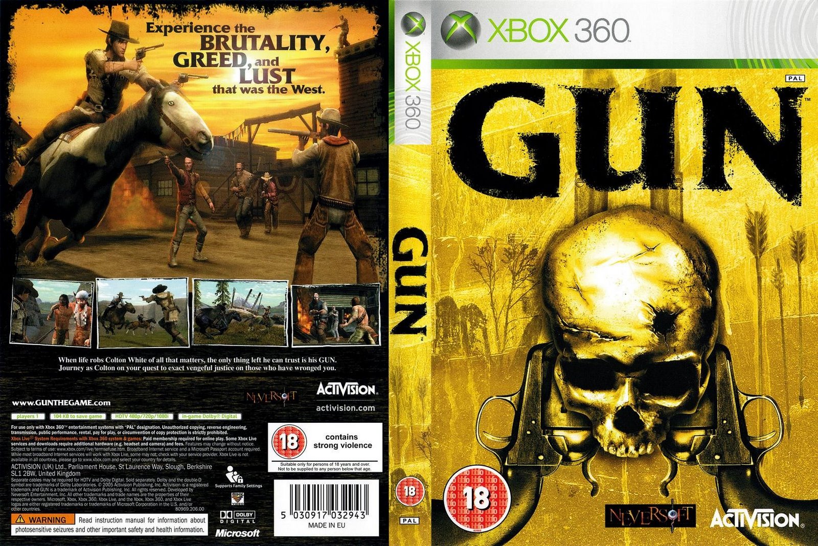 Games Covers: Gun - Xbox 360