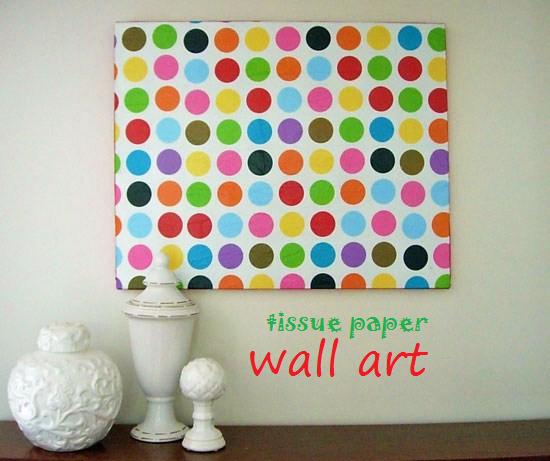 The LemonDrop Tree: Diy Tissue Paper Wall Art