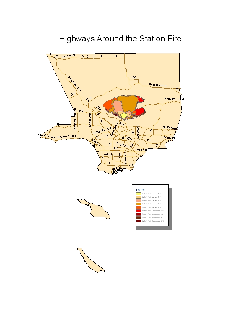 The Blog of Shaishav S.: GIS and the Spread of the Station Fire
