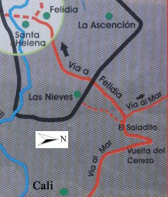 Felidia: Cómo llegar a Felidia desde Cali