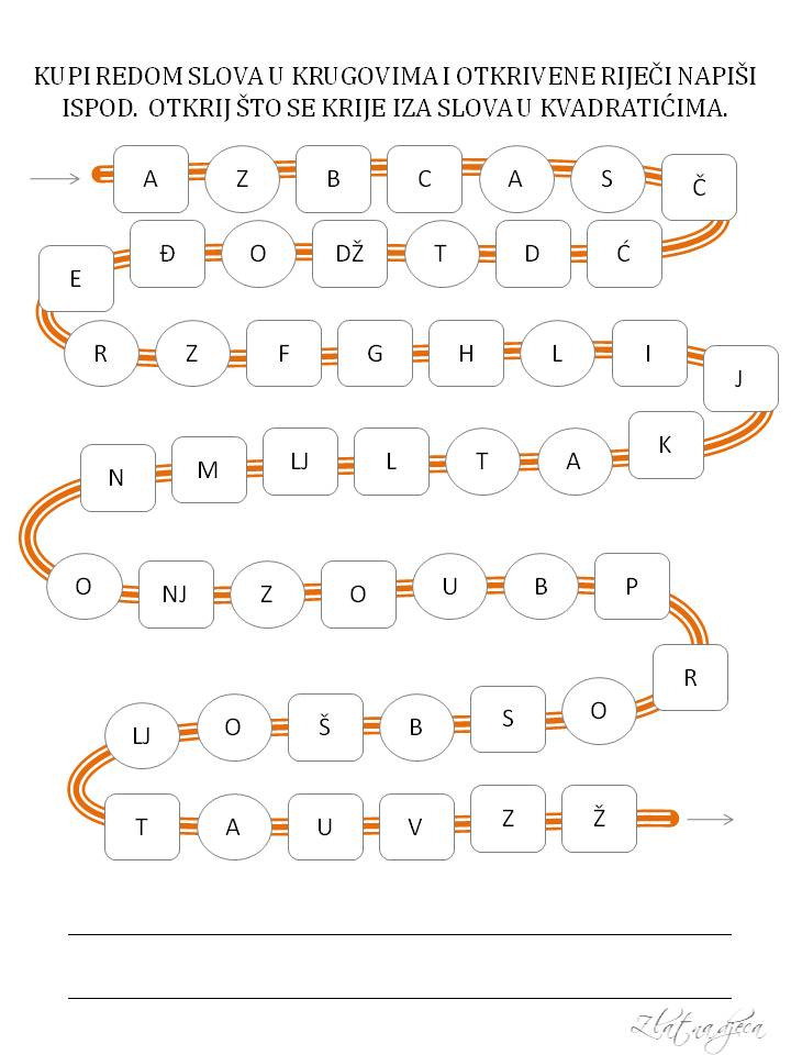 Zlatna djeca: Učimo slova: Z