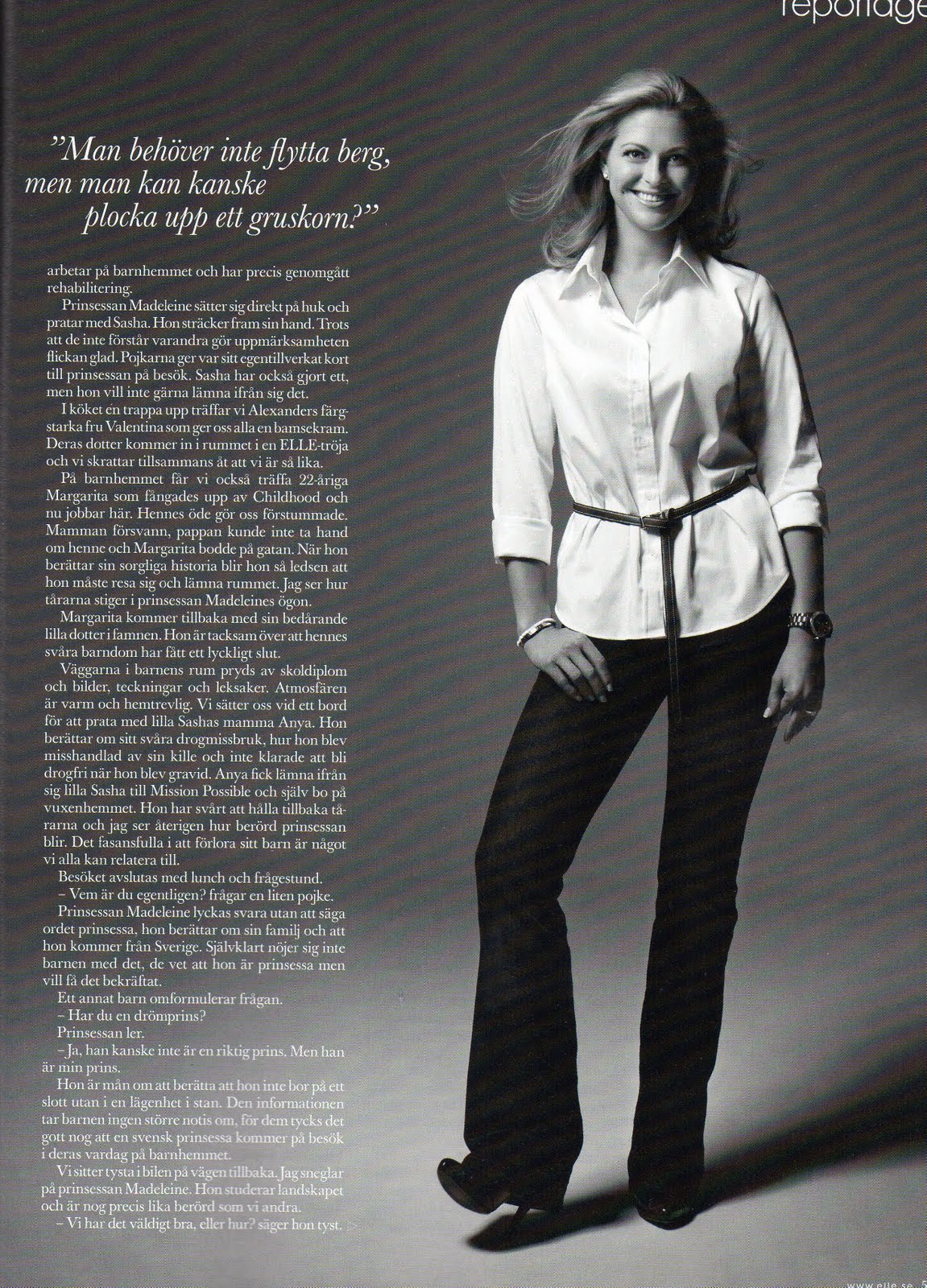 Princesses watchers: La princesse Madeleine en couverture du Elle suédois