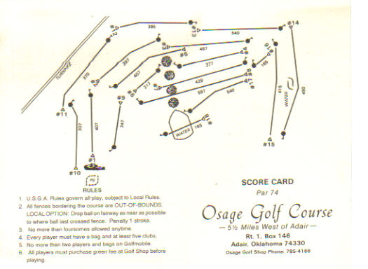 Gone Golf'in or Gone Photograph'in: Oklahoma Scorecards (Oilfield ...