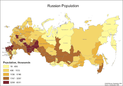 Population Map Of Russia