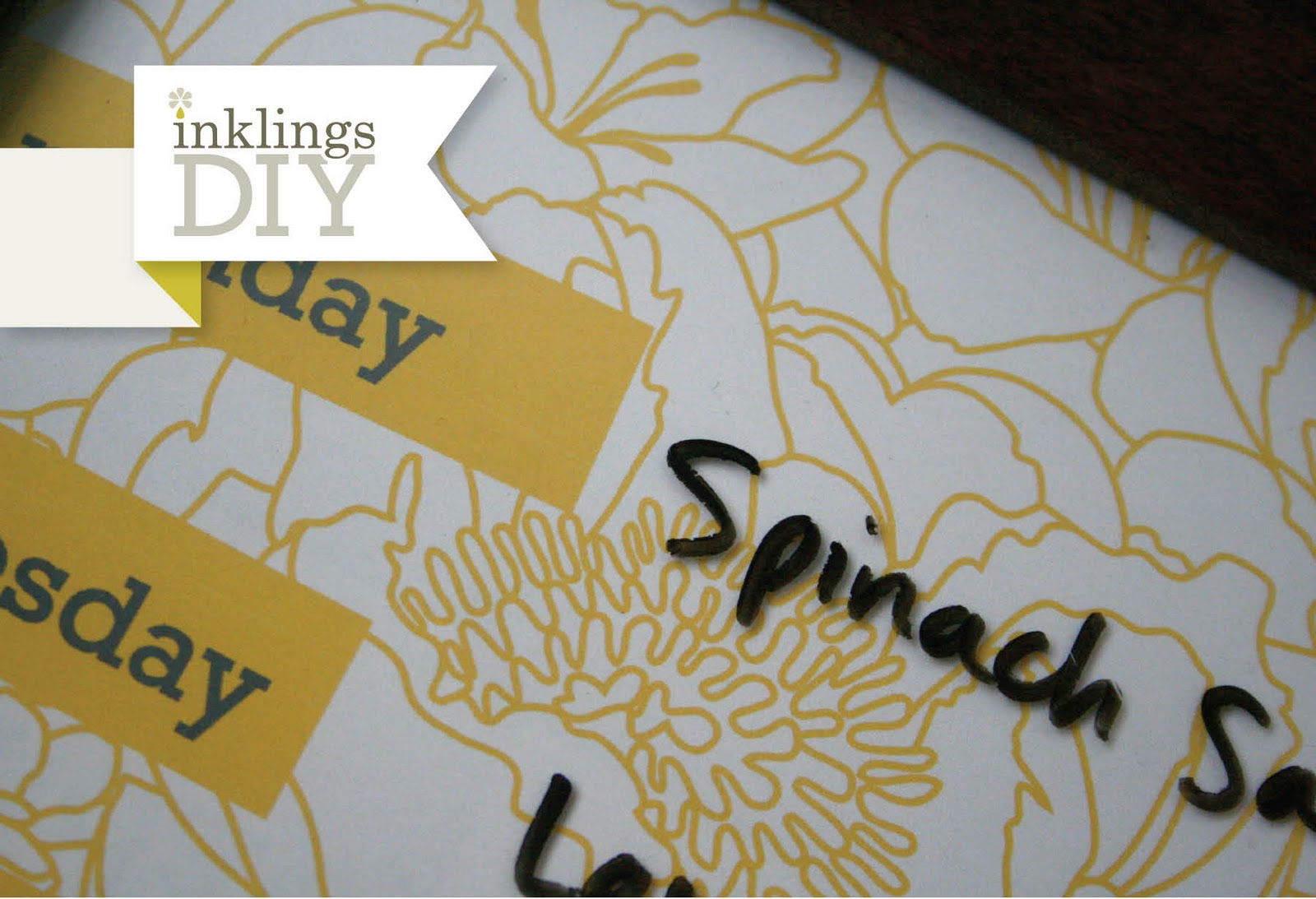 Inklings Paperie: Inklings DIY: Wipe-off Memo / Menu Board