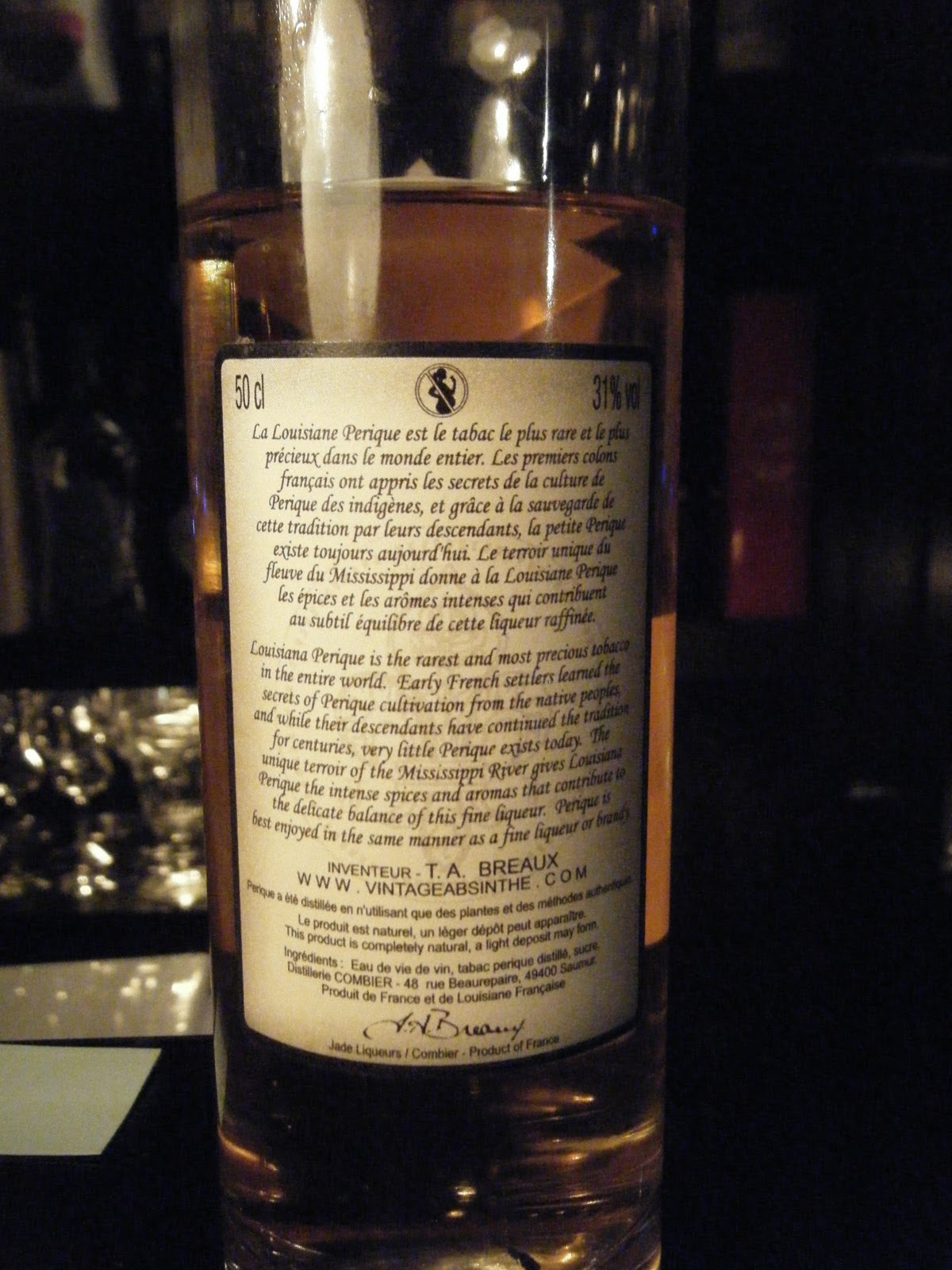 Tired of making smoke ? try to drink it …Perique Tobacco Liqueur タバコのお酒 ...