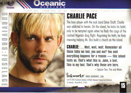 My Journey Through The LOST Encyclopedia: Charlie Pace