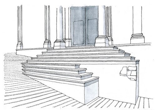 French Vocabulary Illustrated: perron