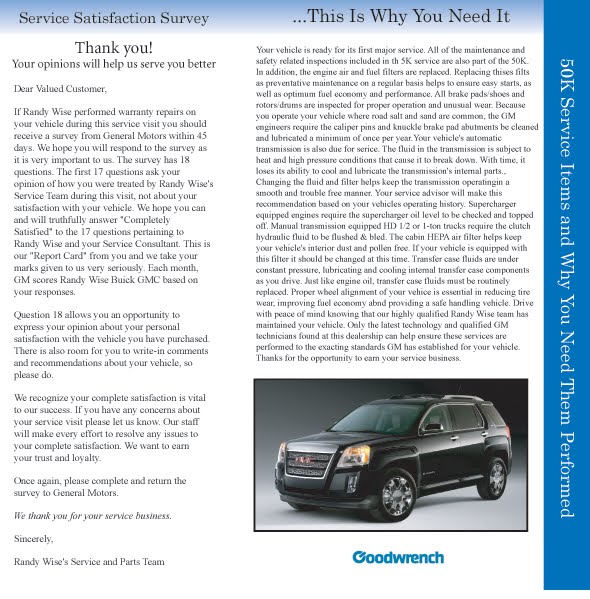 Randall Hampton Art and Design: Sample Menu pages for Auto Dealer