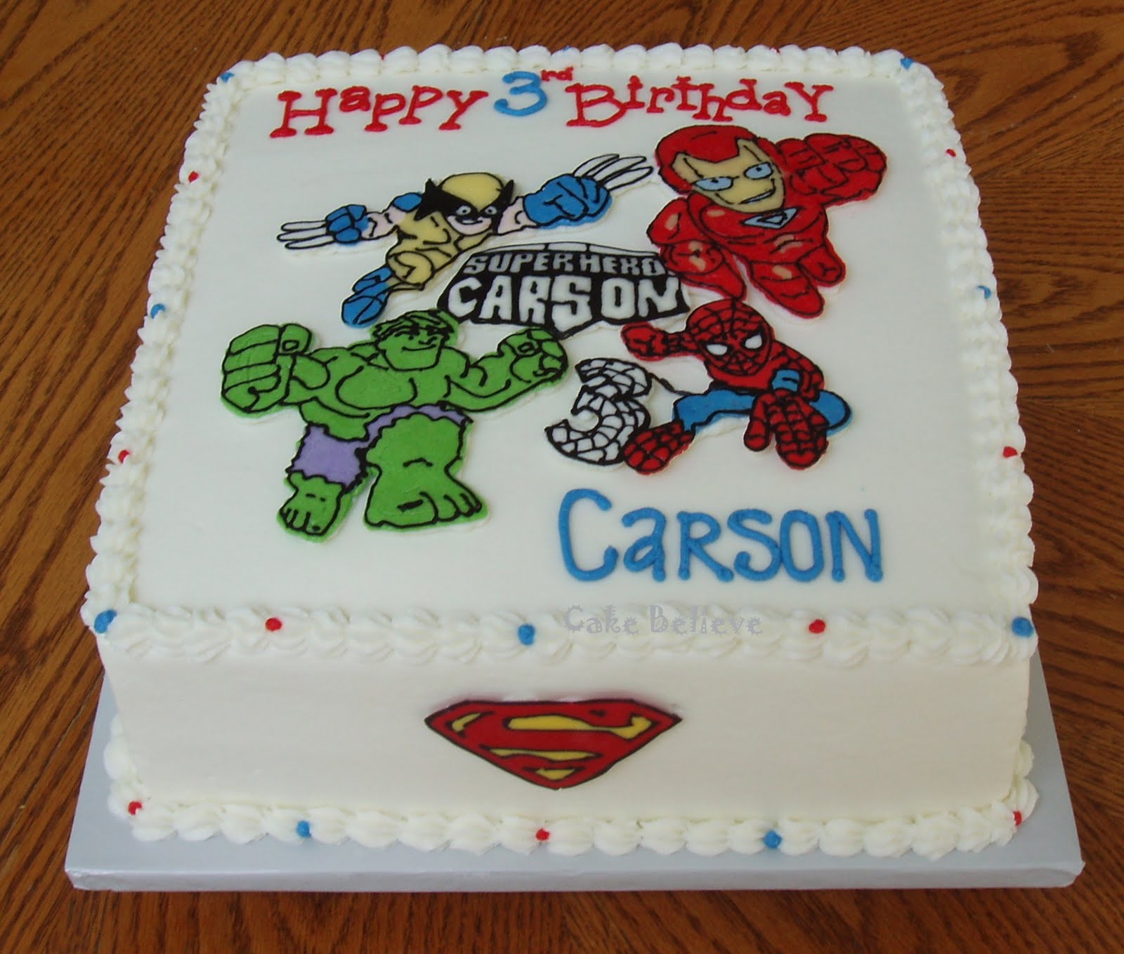 Cake Believe: Carson's Superhero Squad