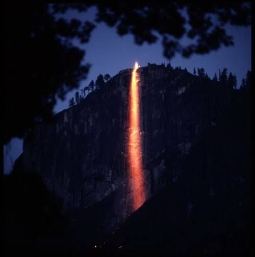 Amazing Fire Waterfall at Yosemite | celebrity