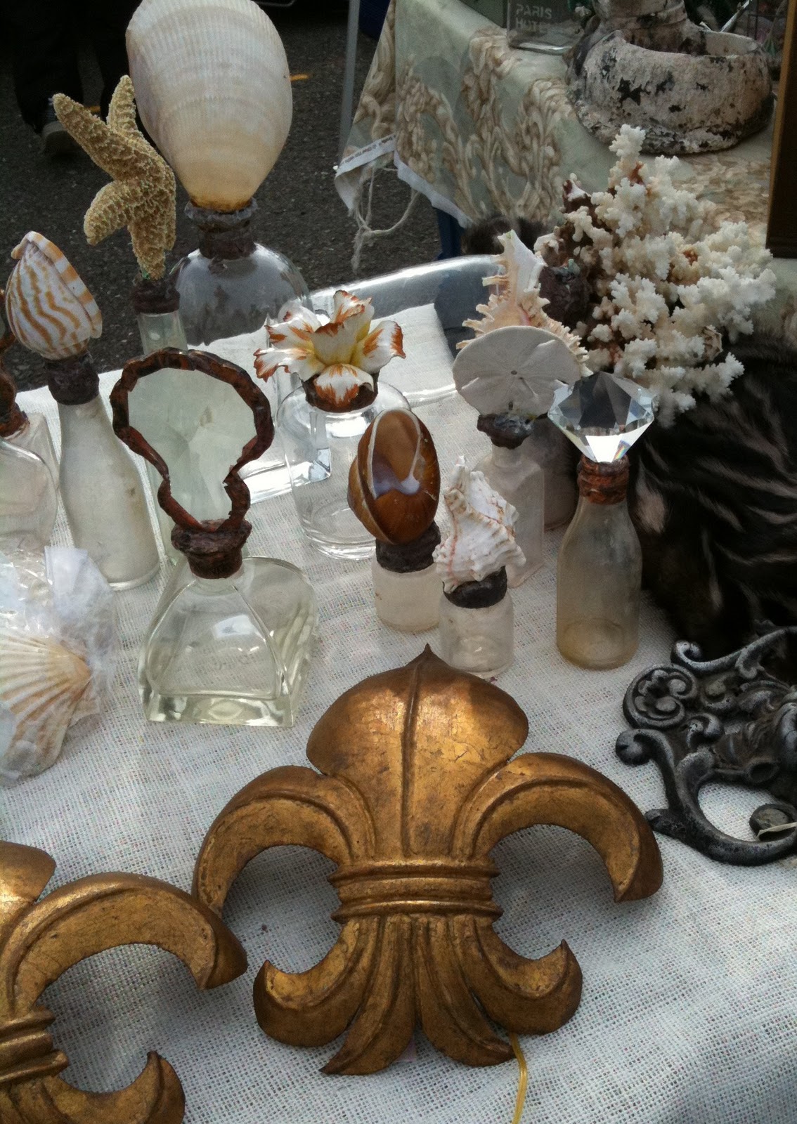 Everything Coastal: Vintage Bottles and Seashells