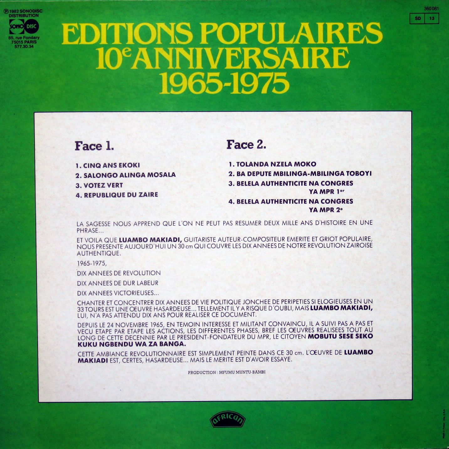 Franco et TPOK Jazz Restored: Luambo Makiadi ( Franco ) et son ...