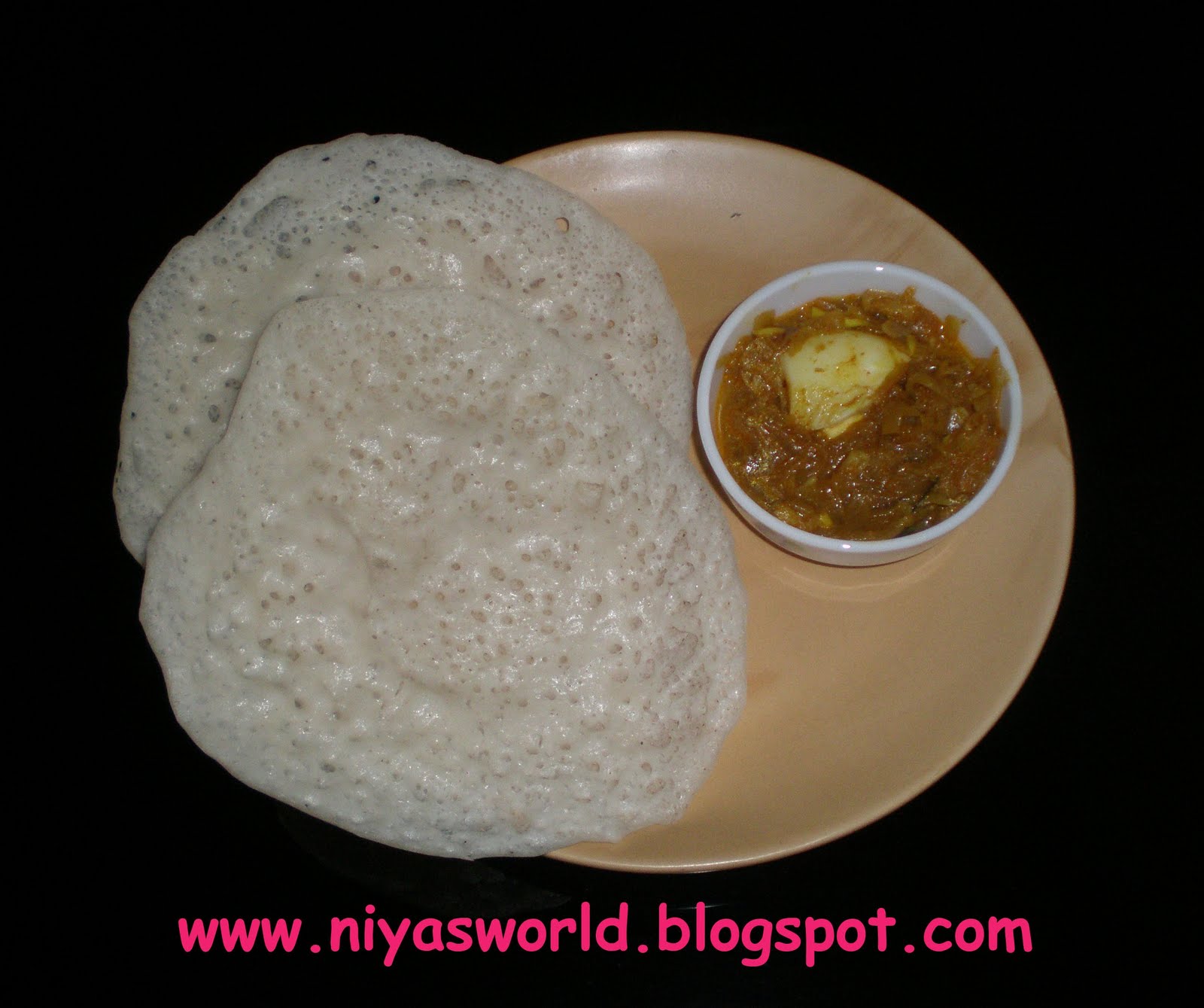 Niya's World: Appam & Egg Roast ( Appavum Mutta Roastum )