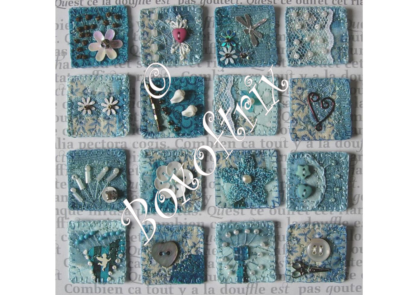 Boxoftrix: Inchies in Aqua Blue