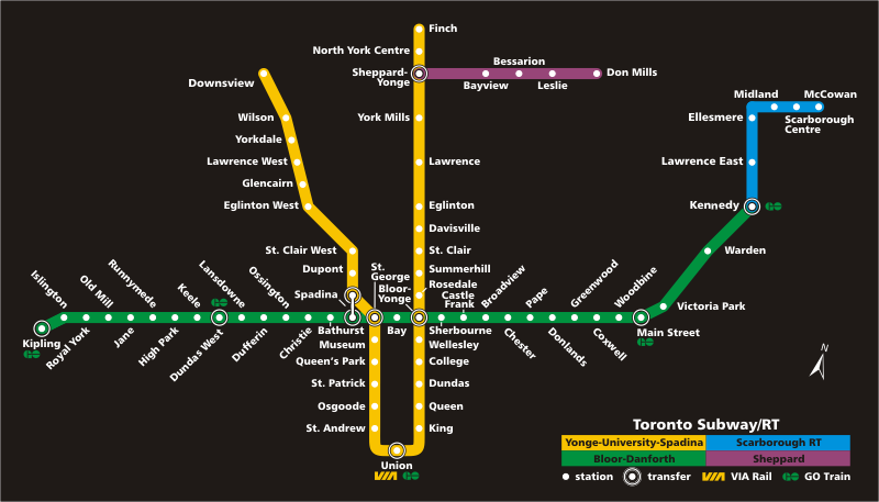 Viagem com Thais: Metro de Toronto