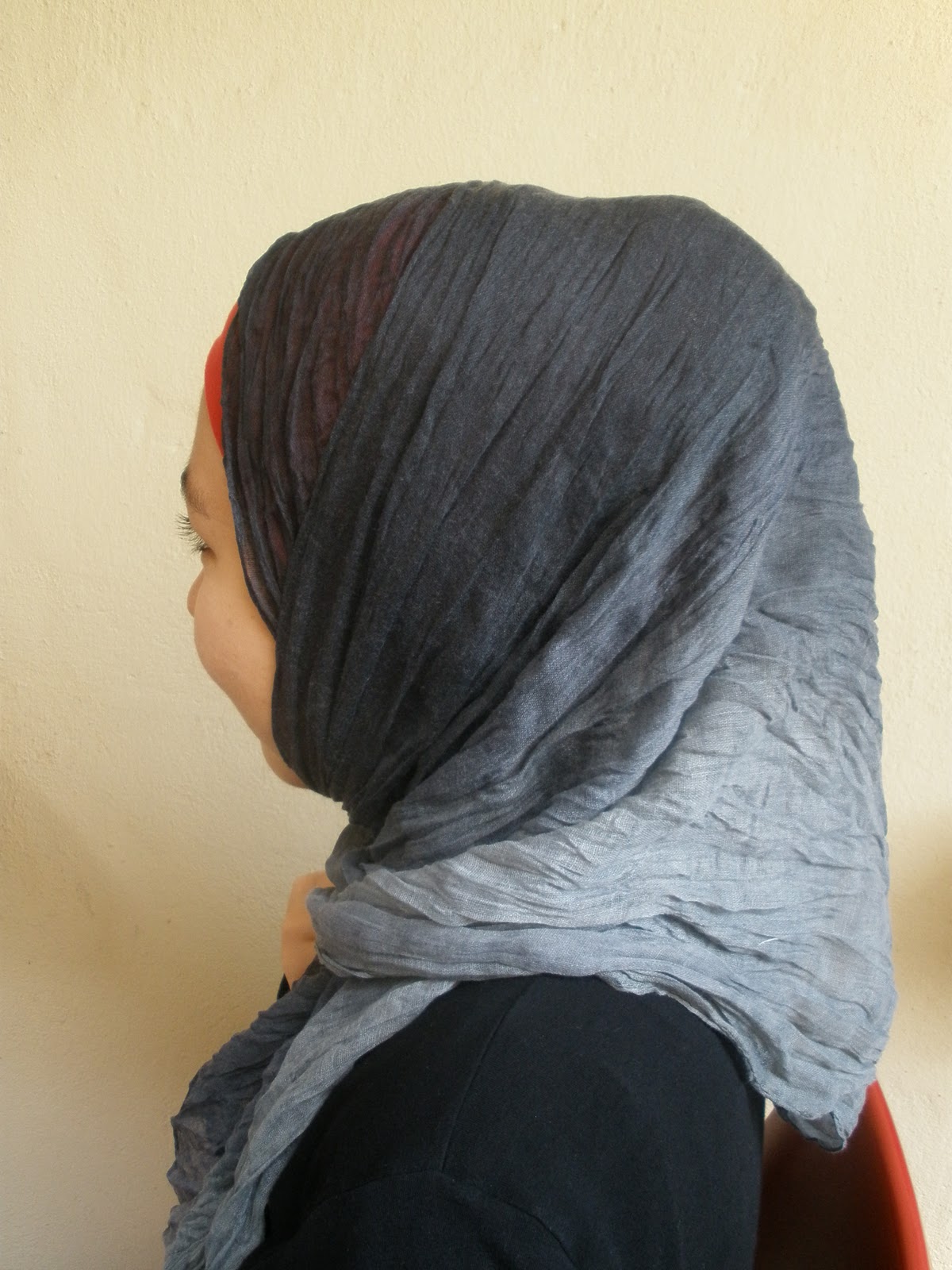 Hawraa Tudung Ekspress: Shawl kedut two tones